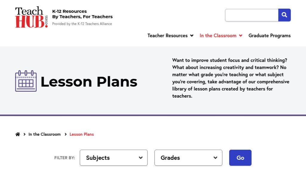 Lesson Plans – K-12 Internet Resource Center
