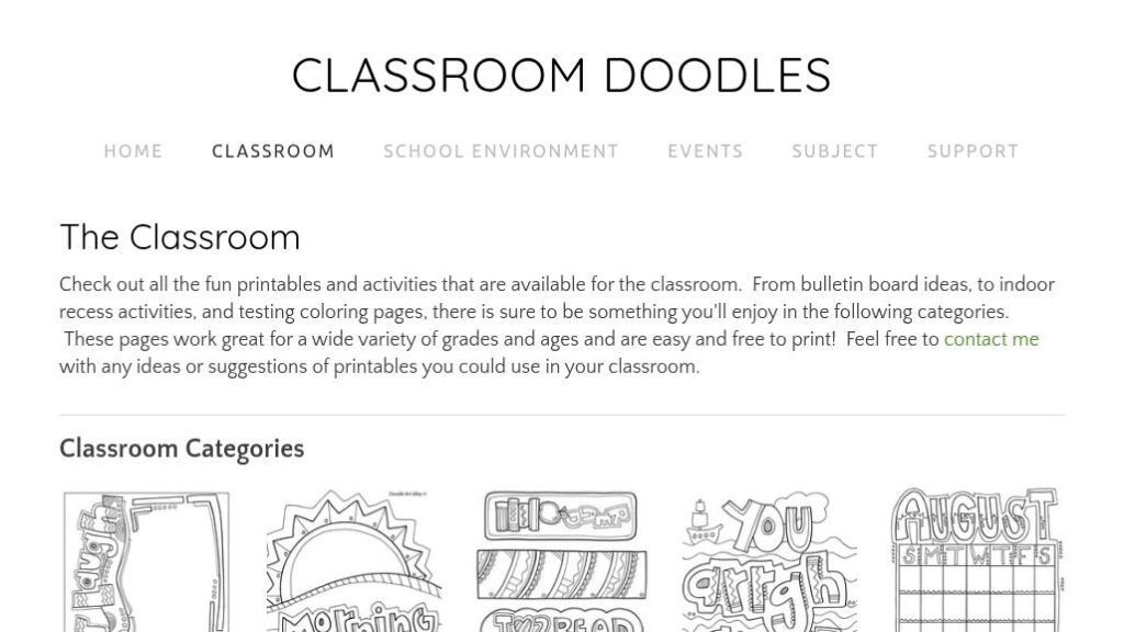 Classroom Doodles for the Classroom – K12 Internet Resource Center
