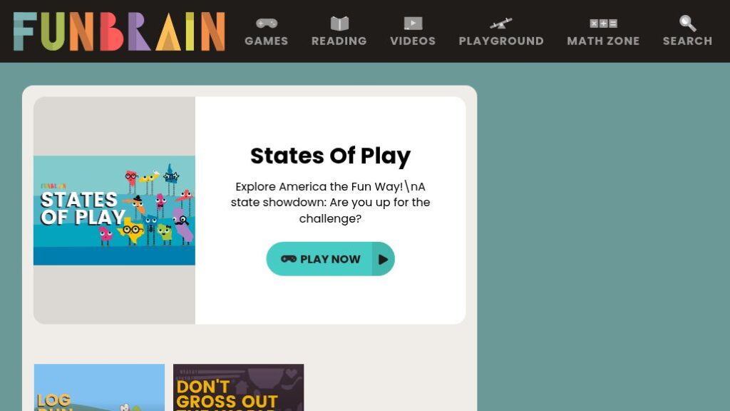 Funbrain Games – K12 Internet Resource Center