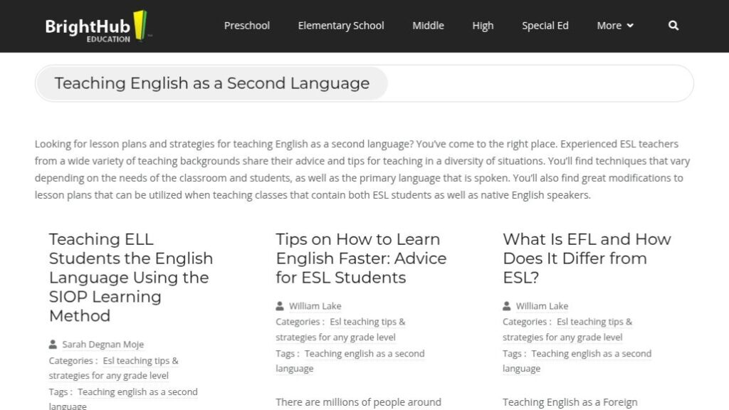 English Lesson Plans – K-12 Internet Resource Center