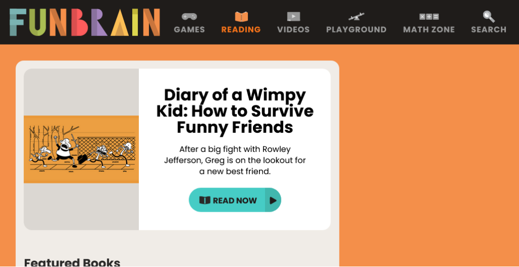 Funbrain: Online Books for Fun – K-12 Internet Resource Center