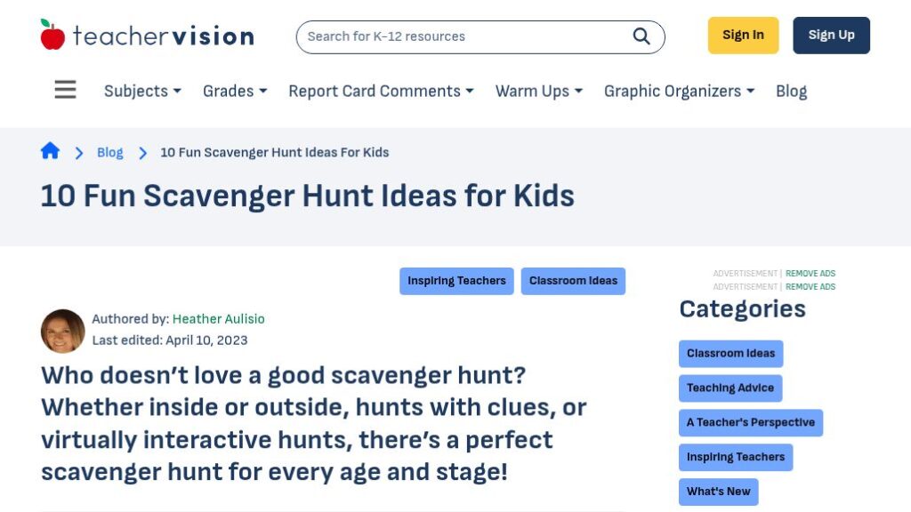 WebQuests And Scavenger Hunts – K12 Internet Resource Center