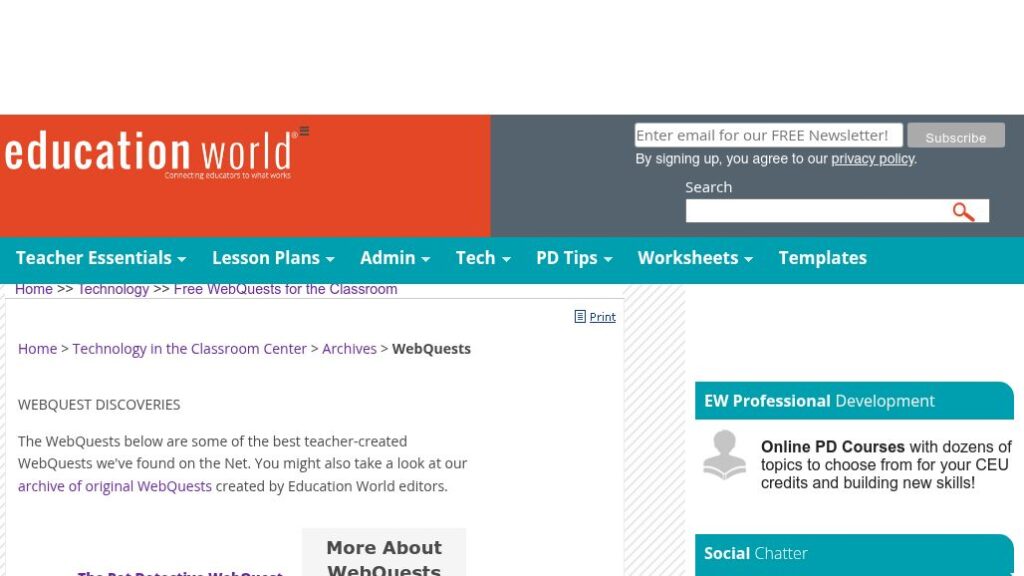 WebQuests And Scavenger Hunts – K12 Internet Resource Center