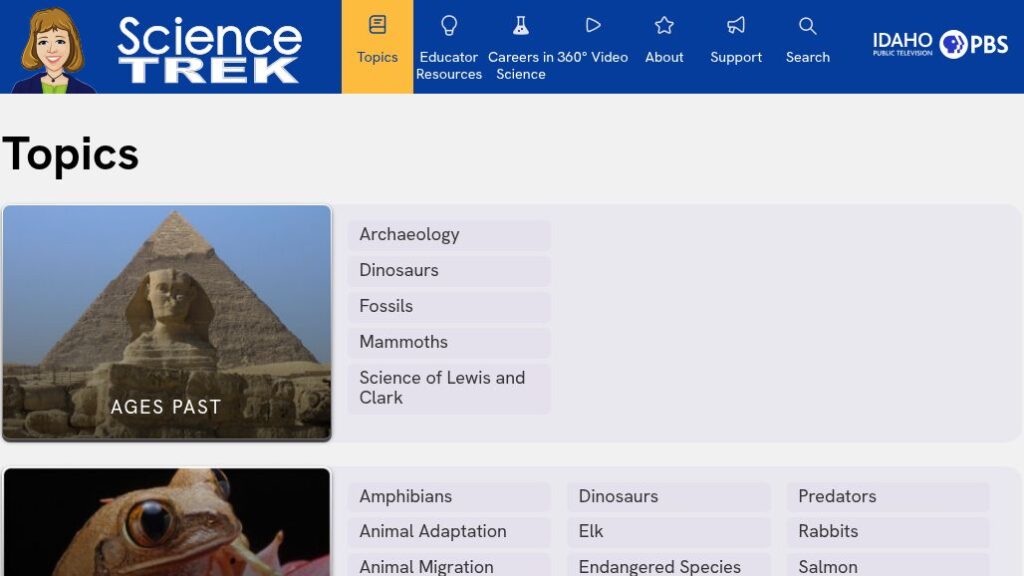 Science Trek: Educator Resources – K12 Internet Resource Center
